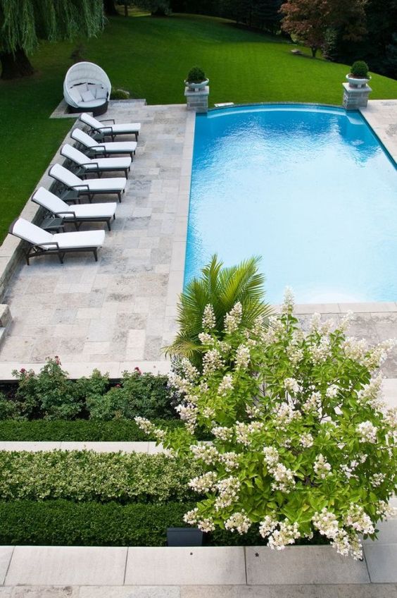 59 Stone Pool Deck Design Ideas - DigsDigs