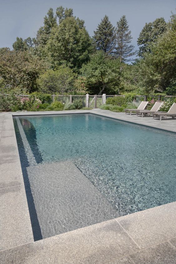 59 Stone Pool Deck Design Ideas - DigsDigs