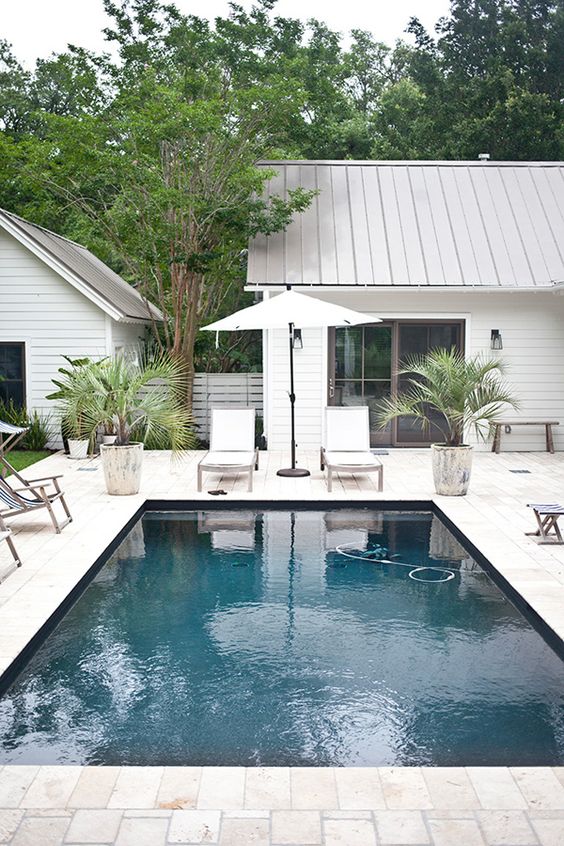 59 Stone Pool Deck Design Ideas - DigsDigs