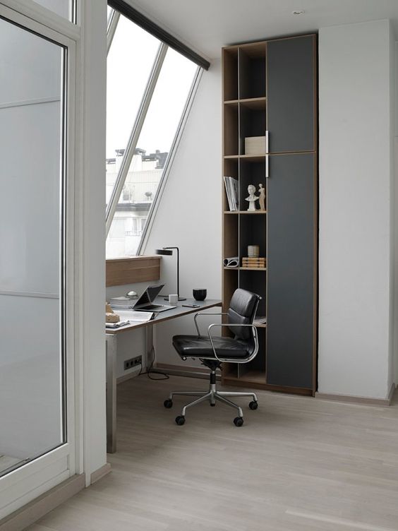 53 Cool Attic Home Office Design Inspirations - DigsDigs