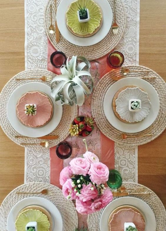 96 Stylish And Inspiring Spring Table Decoration Ideas - DigsDigs