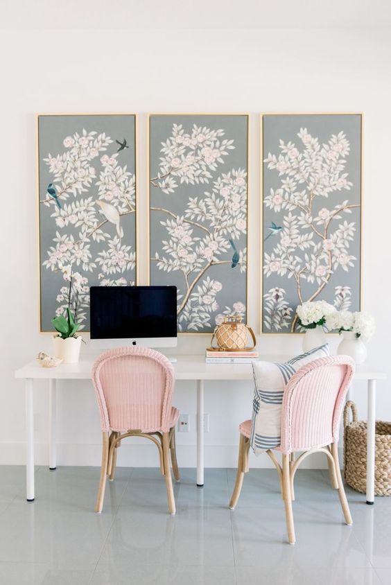 42 Home Office Décor Ideas To Bring Spring To Your Workspace - DigsDigs
