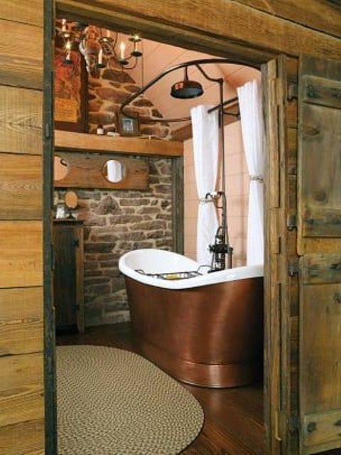 60 Cozy Barn Bathroom Design Ideas - DigsDigs