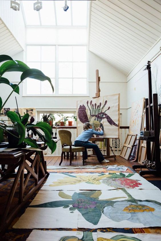 73 Inspiring Home Art Studio Designs - DigsDigs
