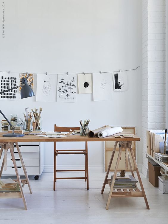 73 Inspiring Home Art Studio Designs - DigsDigs
