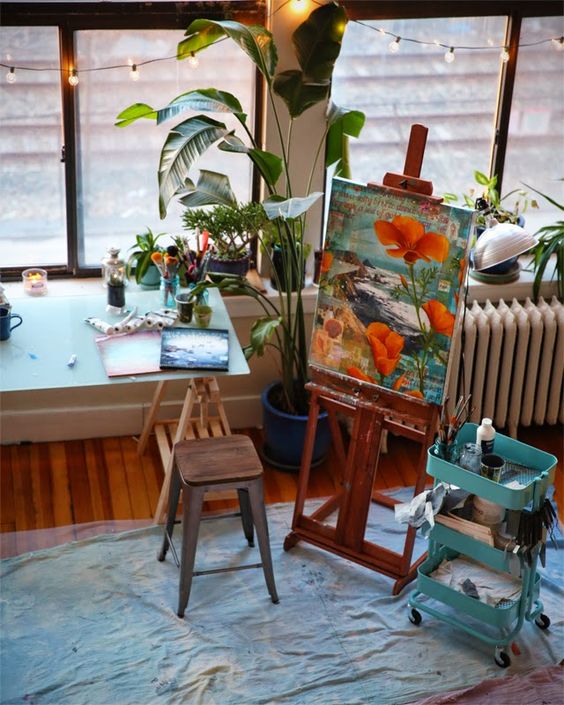 73 Inspiring Home Art Studio Designs - DigsDigs