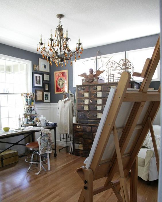 73 Inspiring Home Art Studio Designs - DigsDigs