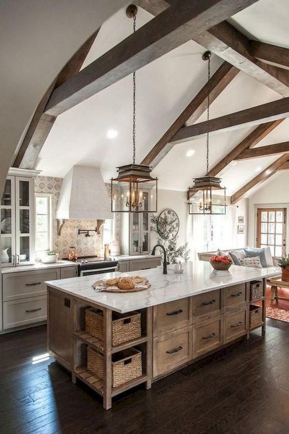 60 Dream Barn Kitchen Designs - DigsDigs