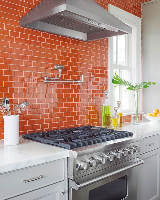 64 Colorful And Original Kitchen Backsplash Ideas - DigsDigs