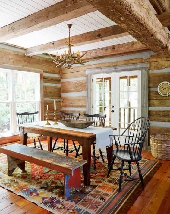 100 Calm And Airy Rustic Dining Room Designs - DigsDigs