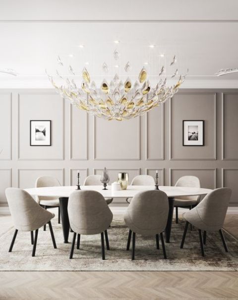 57 Beautiful Neutral Dining Room Designs - DigsDigs