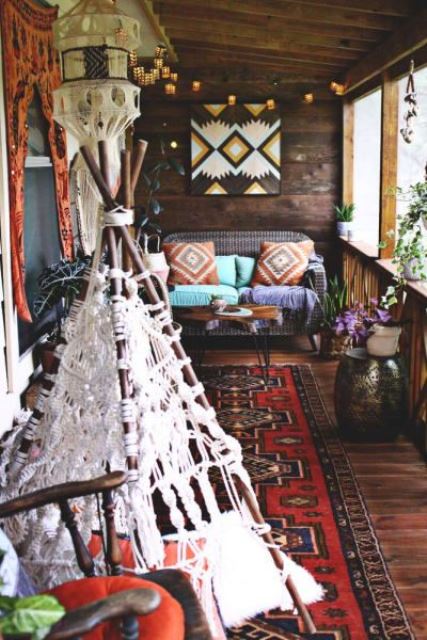39 Awesome Bohemian Porch Décor Ideas - DigsDigs