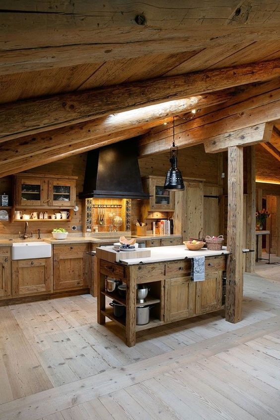 54 Cozy Chalet Kitchen Designs To Get Inspired - DigsDigs