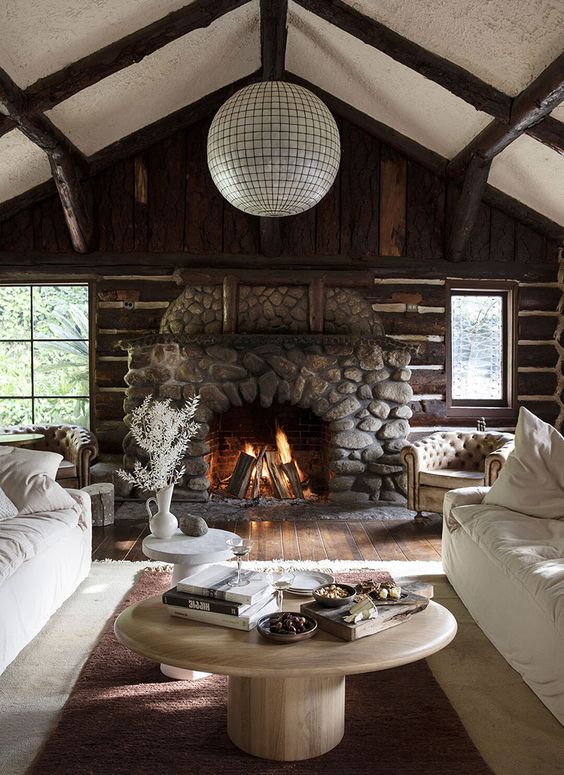 69 Natural Chalet Living Room Designs - DigsDigs