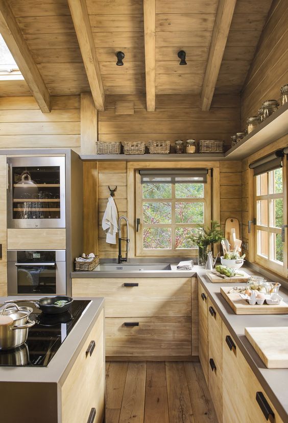 54 Cozy Chalet Kitchen Designs To Get Inspired - DigsDigs