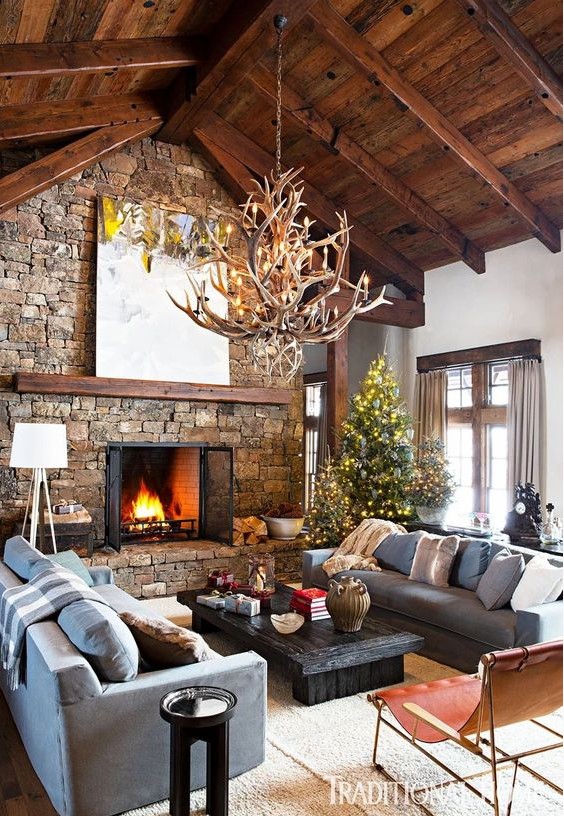 69 Natural Chalet Living Room Designs - DigsDigs