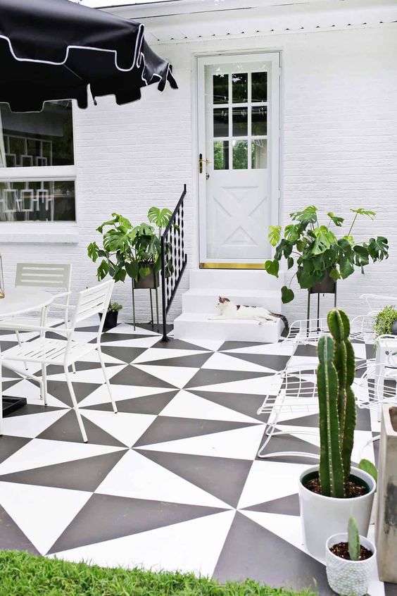 52 Chic Black And White Outdoor Spaces - DigsDigs