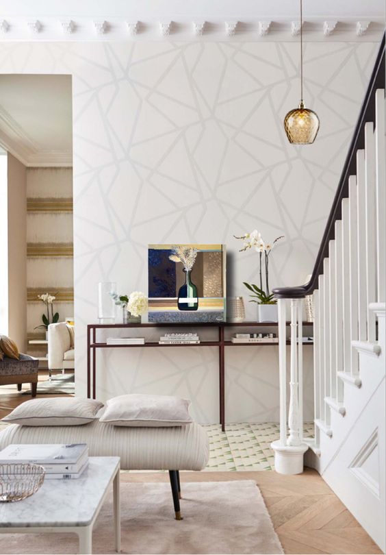 57 Stylish Geometric Accent Wall Ideas - DigsDigs