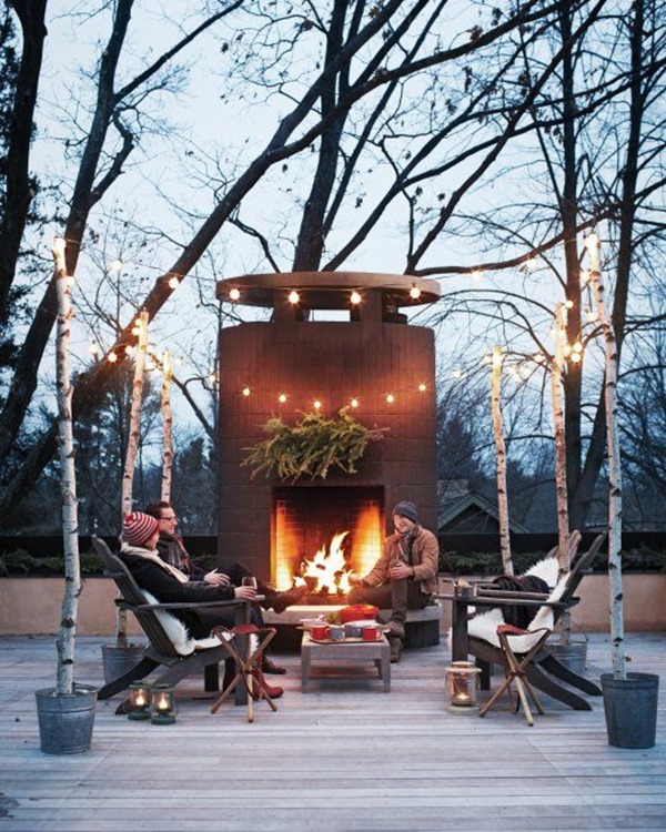 55 Cozy And Beautiful Winter Terrace Décor Ideas - DigsDigs
