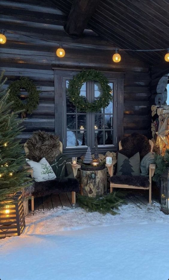 55 Cozy And Beautiful Winter Terrace Décor Ideas - DigsDigs