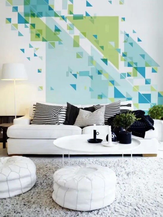 56 Stylish Geometric Décor Ideas For Your Living Room - DigsDigs
