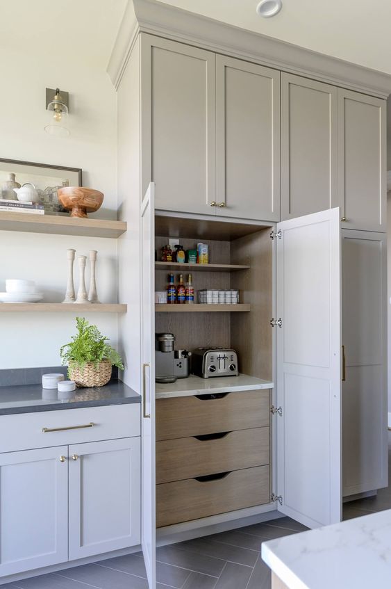 85 Smart Hidden Kitchen Storage Ideas - DigsDigs