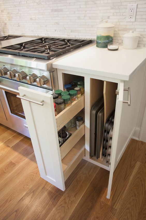 85 Smart Hidden Kitchen Storage Ideas - DigsDigs