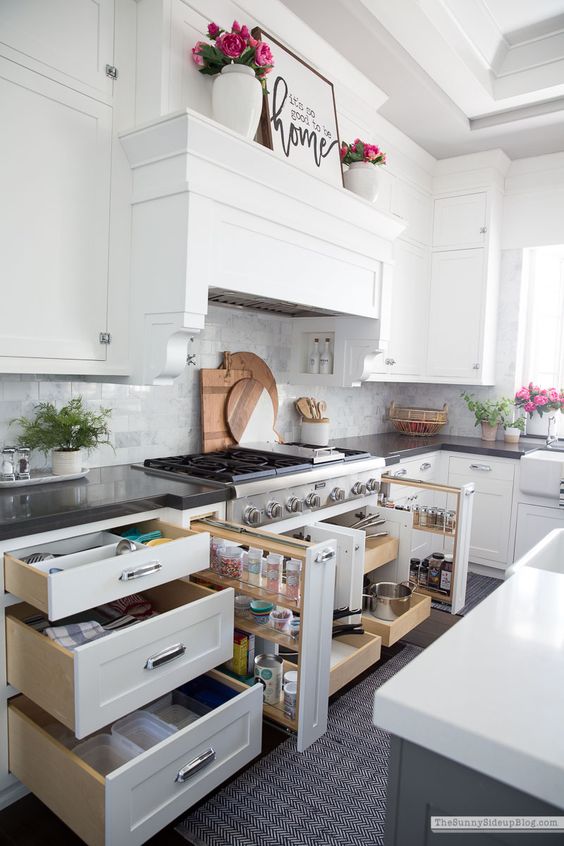 85 Smart Hidden Kitchen Storage Ideas - DigsDigs