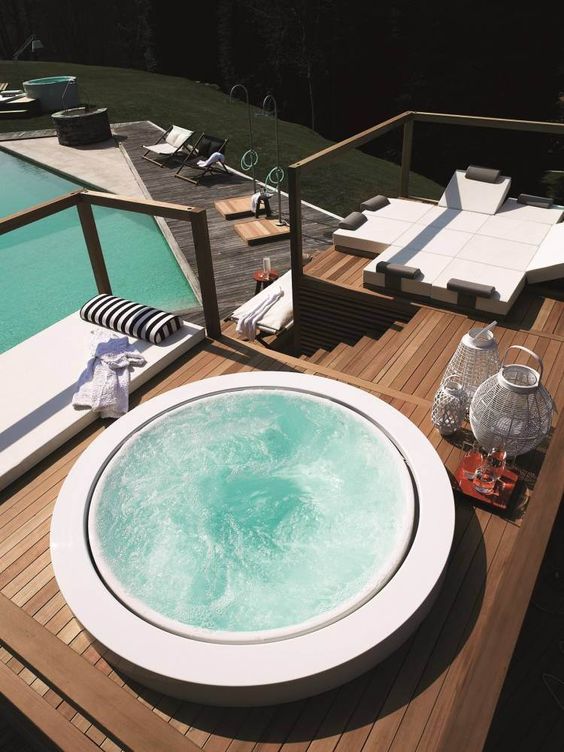 50 Soothing Outdoor Spa Ideas For Your Home - DigsDigs