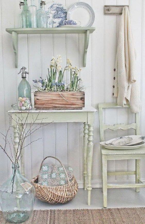 40 Cute And Sweet Shabby Chic Hallway Décor Ideas - DigsDigs