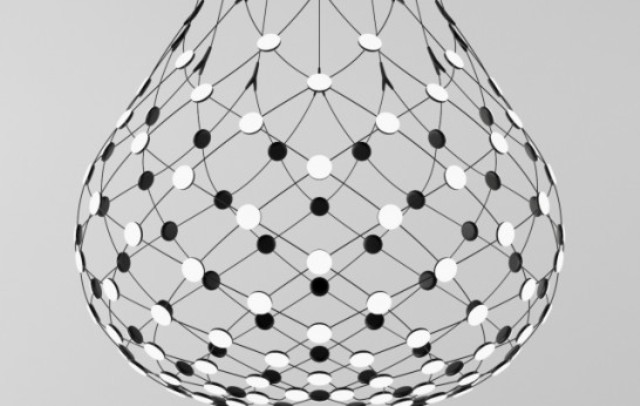 Mesh Lamp With Different Sectors Illuminated - DigsDigs
