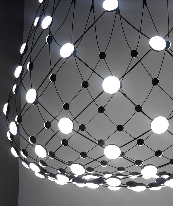 Mesh Lamp With Different Sectors Illuminated - DigsDigs