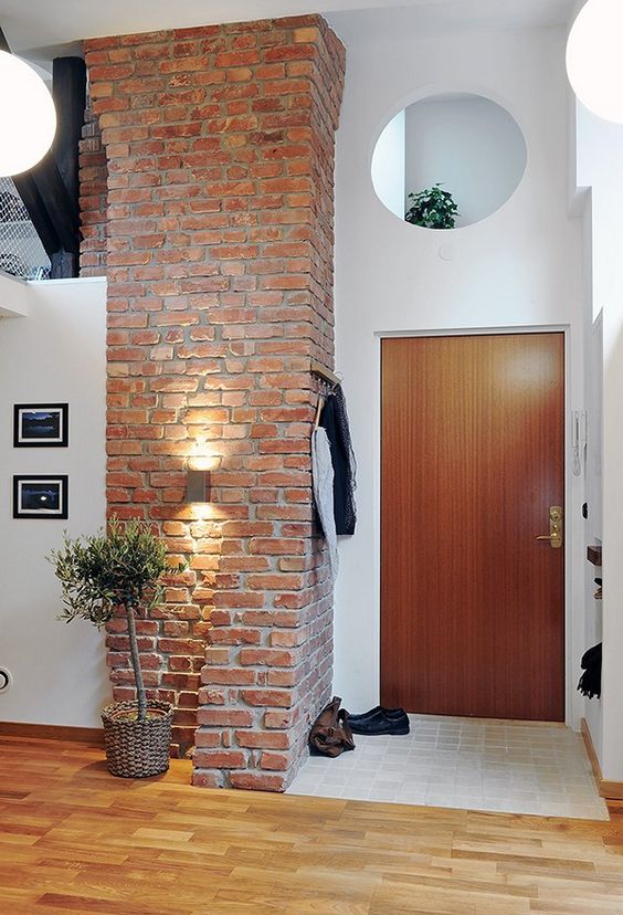 30 Trendy Brick Wall Ideas For Entryways - DigsDigs