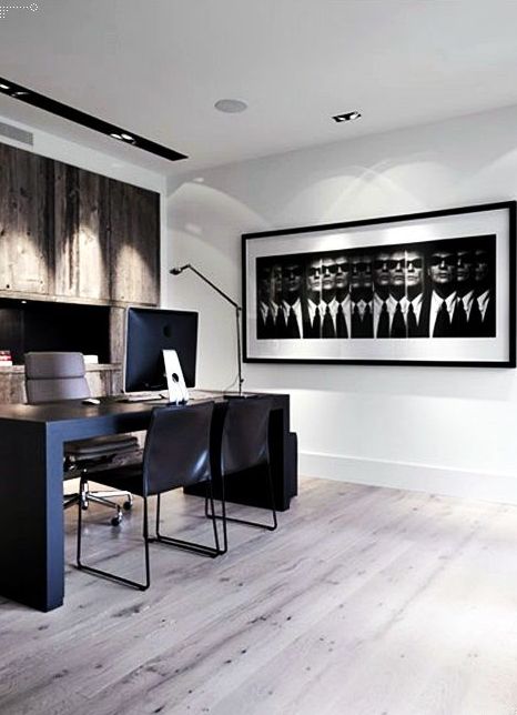 33 Chic Masculine Home Office Furniture Ideas - DigsDigs