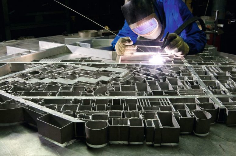 Baghdad Table With The City Map Of Aluminum - DigsDigs