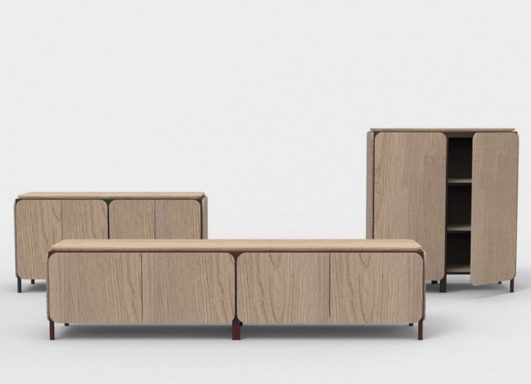 Frame Sideboard Collection With Rounded Corners - DigsDigs