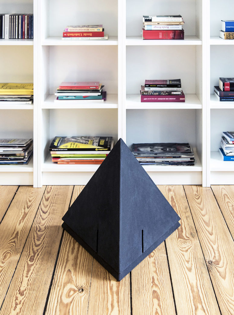 VAI Side Table With A Pyramidal Shape - DigsDigs
