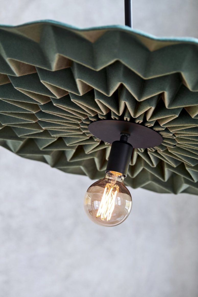 Geometric Fold Pendant Lamp Inspired By Origami - DigsDigs