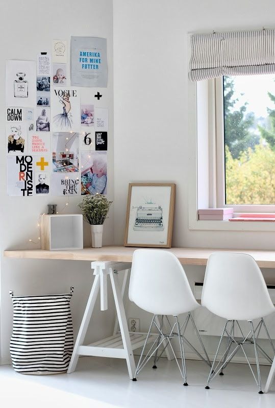 25 Ideas To Use String Lights In Home Offices - DigsDigs