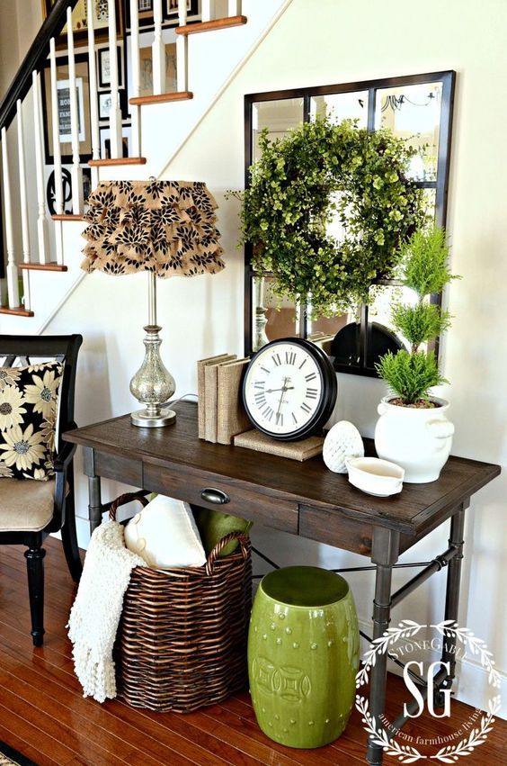 25 Fresh Spring Console Table Decor Ideas - DigsDigs