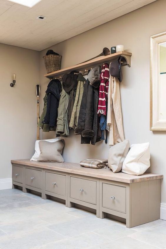 25 Practical Entryway Benches With Storage - DigsDigs