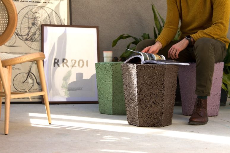 RR201 Stool Collection Made From Polystyrene Waste - DigsDigs