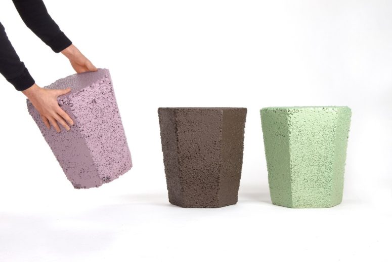 RR201 Stool Collection Made From Polystyrene Waste - DigsDigs