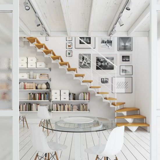 25 Libraries And Reading Nooks Under Stairs - DigsDigs