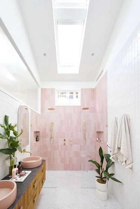 84 Lovely And Cute Pink Bathroom Decor Ideas - DigsDigs