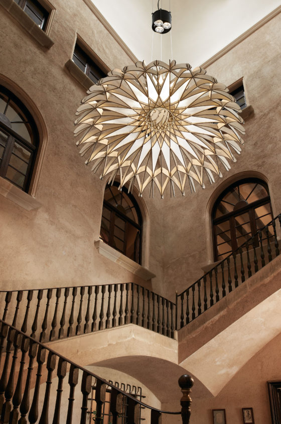 Dome Light Sculpture Handmade Of Wood - DigsDigs