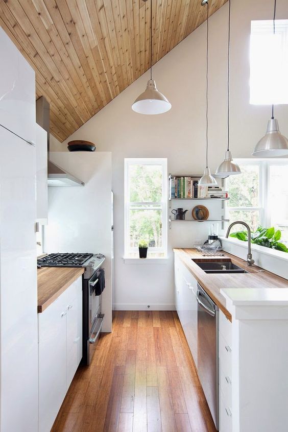 25 Smart Ways To Decorate An Attic Kitchen - DigsDigs