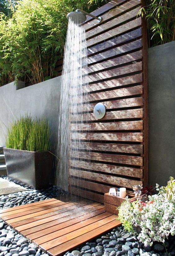 25 Outdoor Shower Decor Ideas To Try - DigsDigs