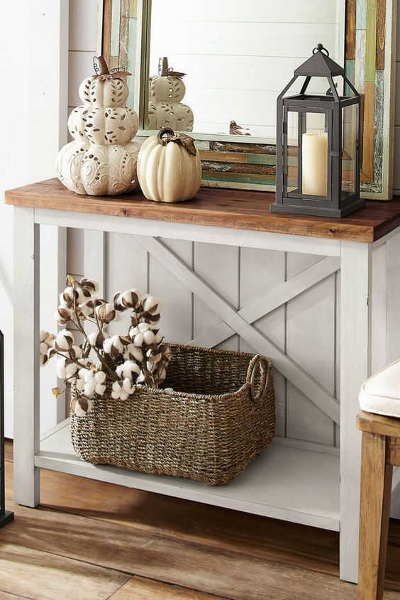 25 Ideas To Style Your Console Table For Fall - DigsDigs