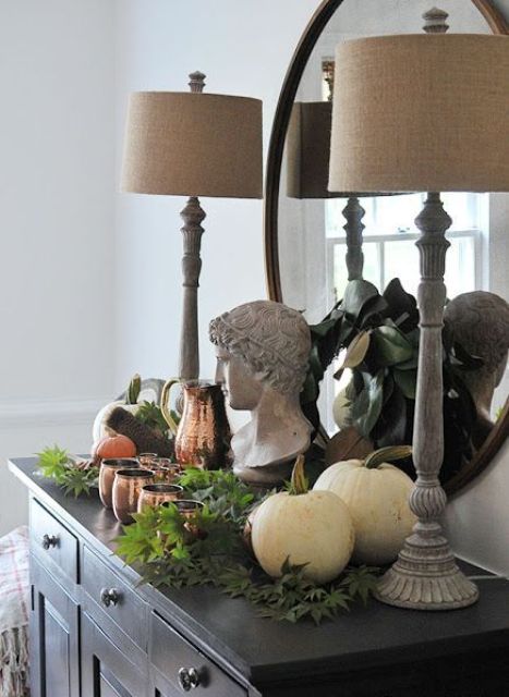 25 Ideas To Style Your Console Table For Fall - DigsDigs